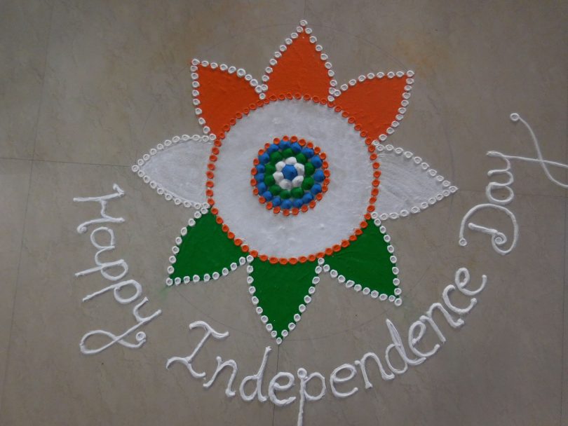 10 Independence Day Rangoli Designs to try - Wedandbeyond